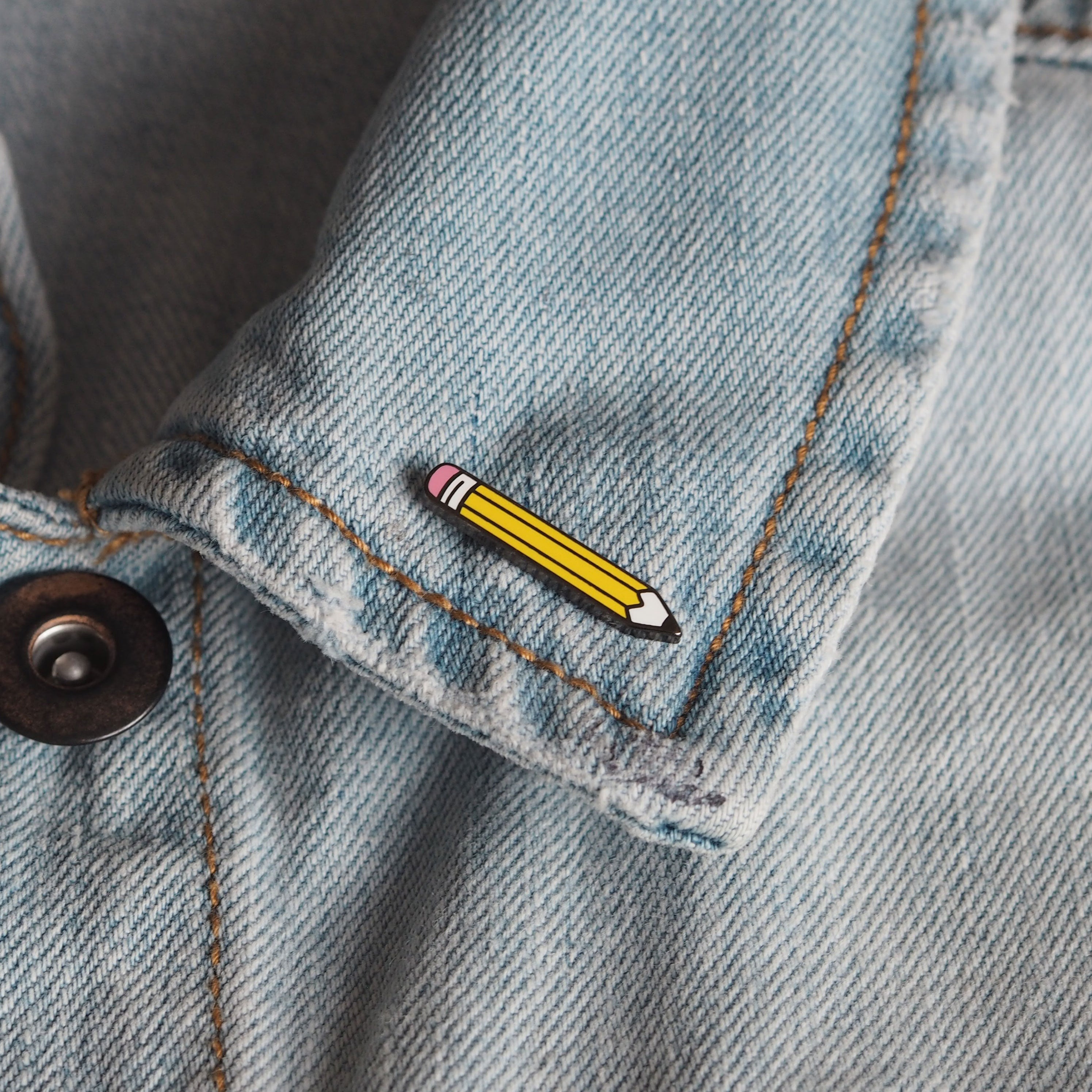 Pencil Enamel Pin – Nutmeg and Arlo