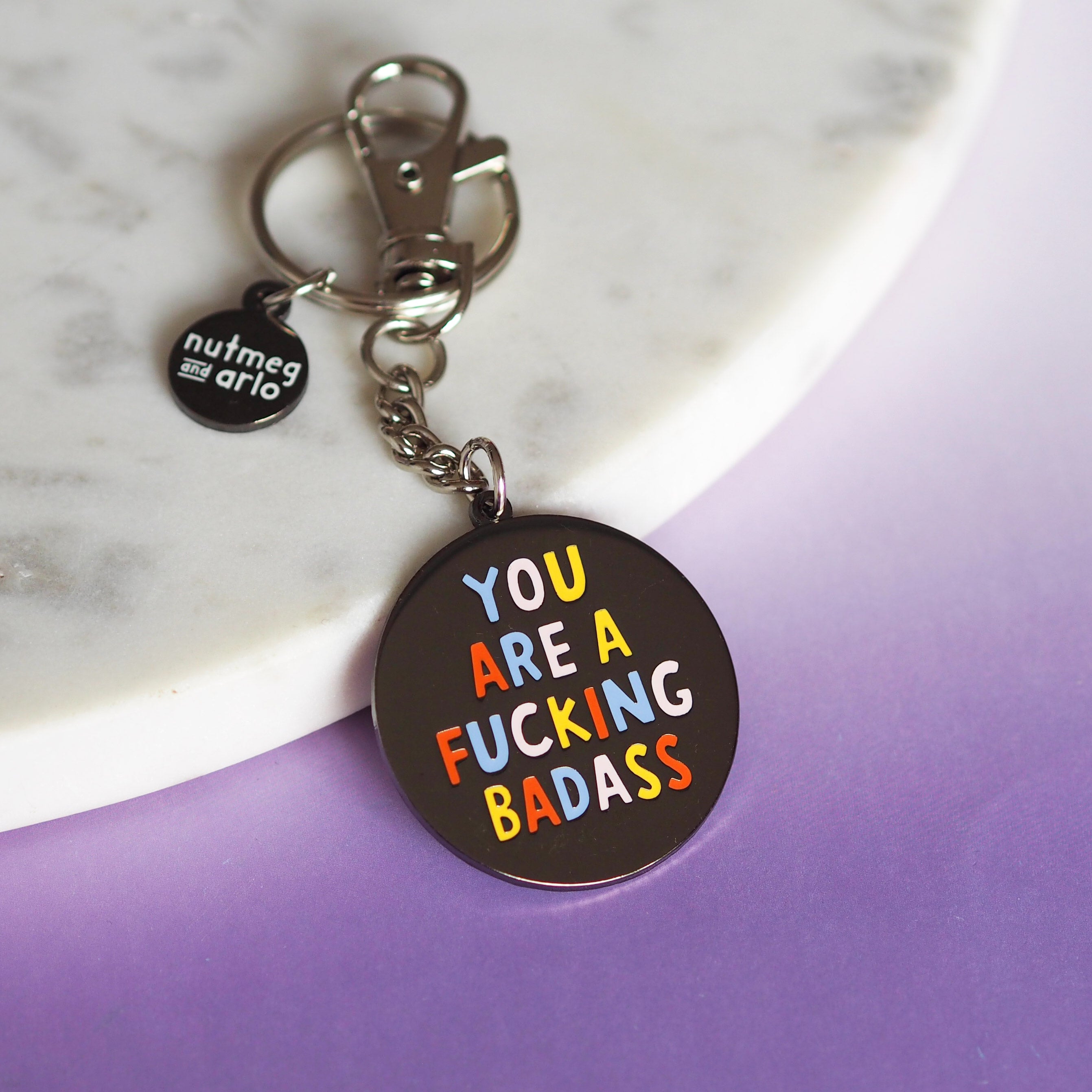 Badass Keychain – Nutmeg and Arlo