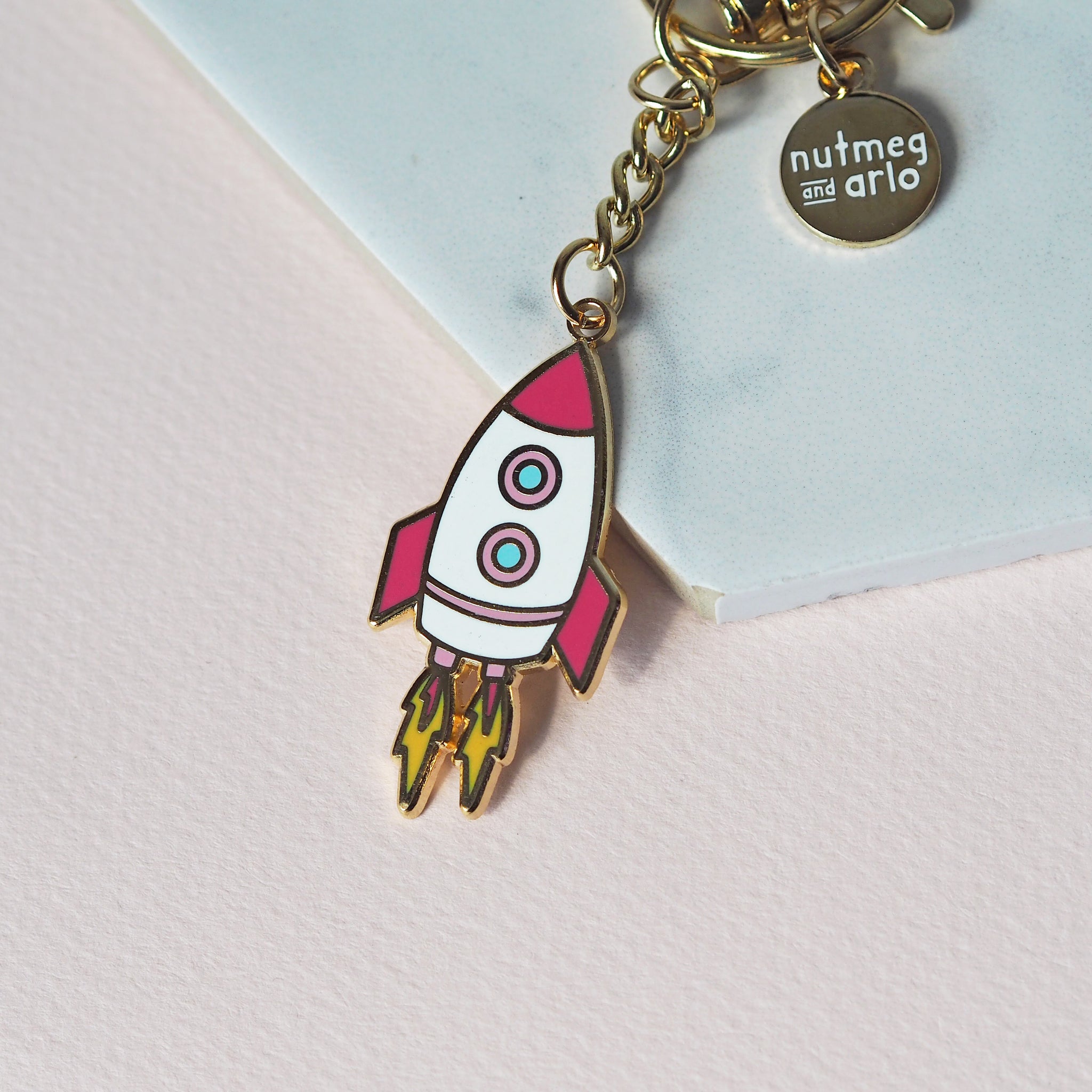 Soaring Rocket Keychain – Nutmeg and Arlo