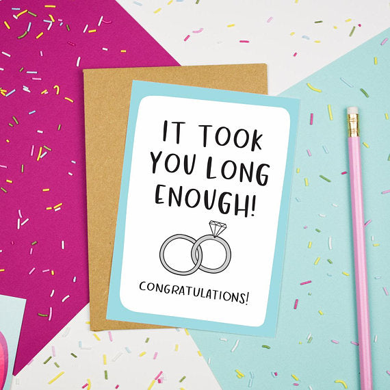 Took You Long Enough Card – Nutmeg and Arlo